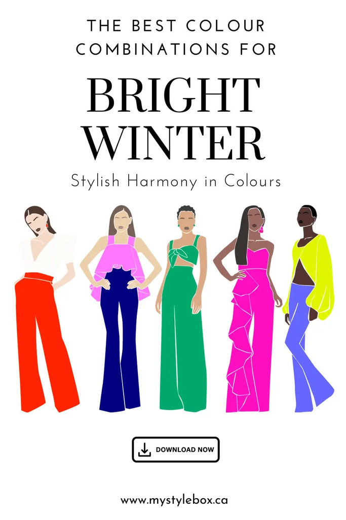 Bright Winter Season Color Palette and Combinations Bundle