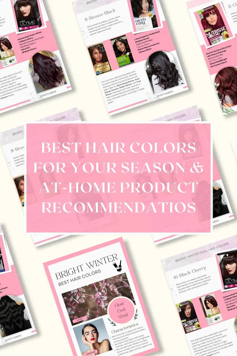 Bright Winter Color Palette & Hair Color Guide Bundle - Mystylebox