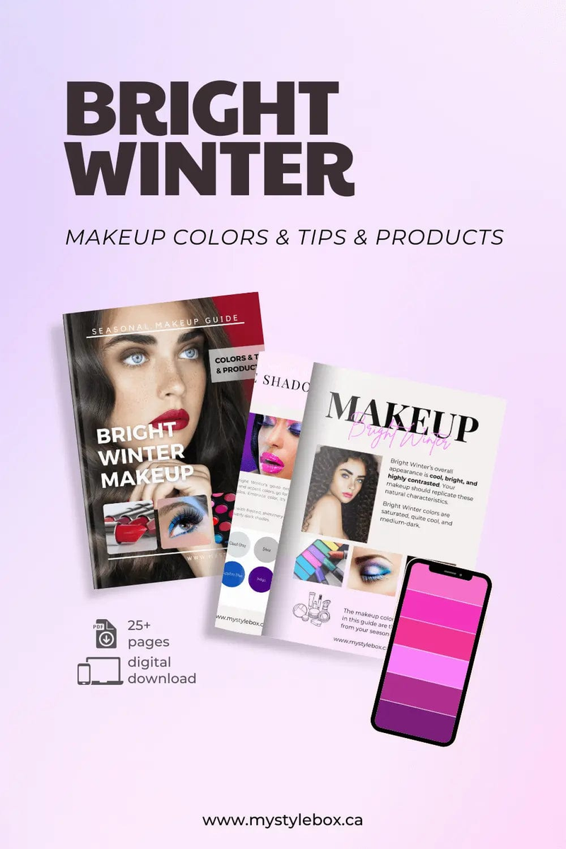 Bright Winter Digital Color Palette and Makeup Guide