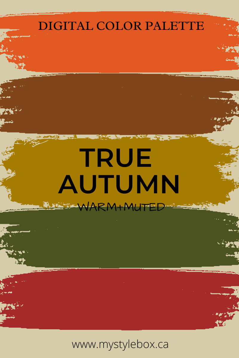 True (Warm) Autumn Season Color Palette | Instant Download