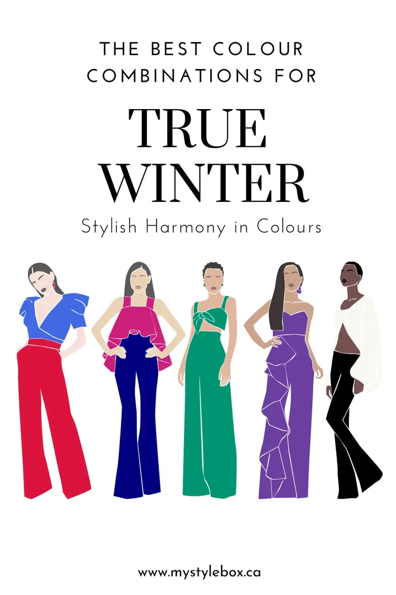 True Winter Season Color Palette and Combinations Bundle